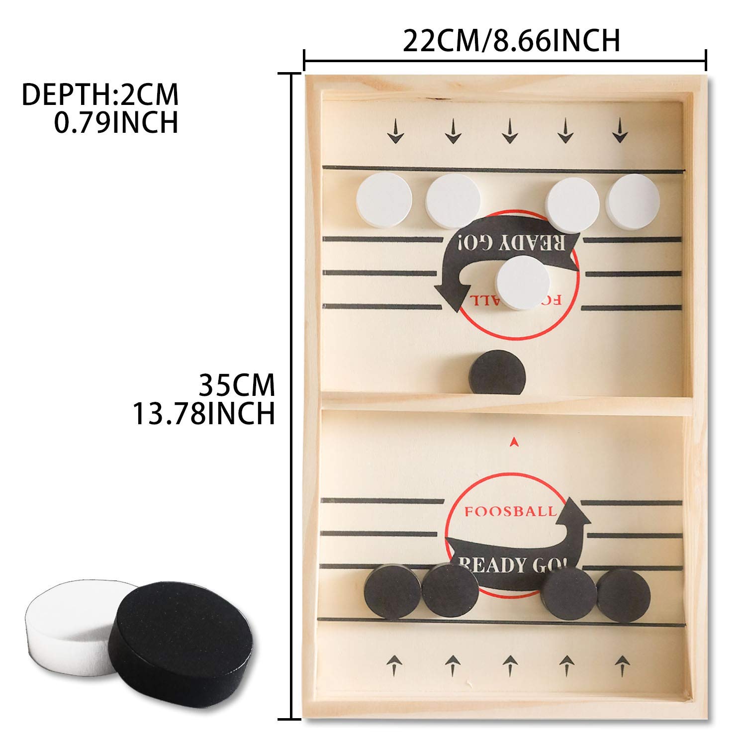 Funpeny Fast Sling Puck Game, 9 x 14 Inch Sling Shot Game Toy for Kids and Adults