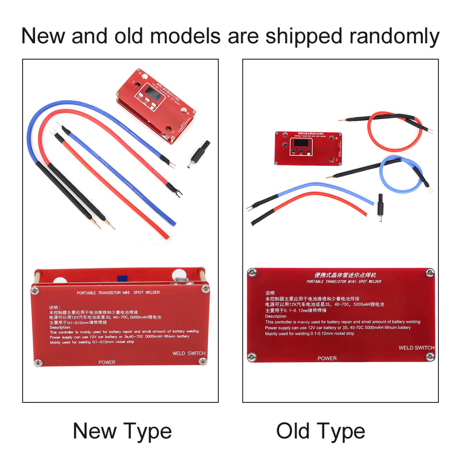 Mini Spot Welder Machine, Portable Transistor Lithium Battery for Capacitor, Welding Tools, with Automatic Welding Mode, Single Chip Microcomputer Control and LCD Display Screen