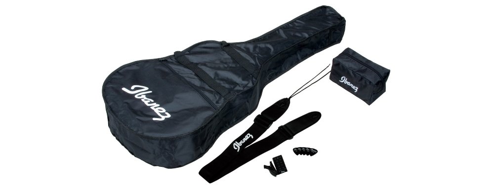 Ibanez 6 String Acoustic Guitar Pack, Ambidextrous, Natural Gloss (IJV50)