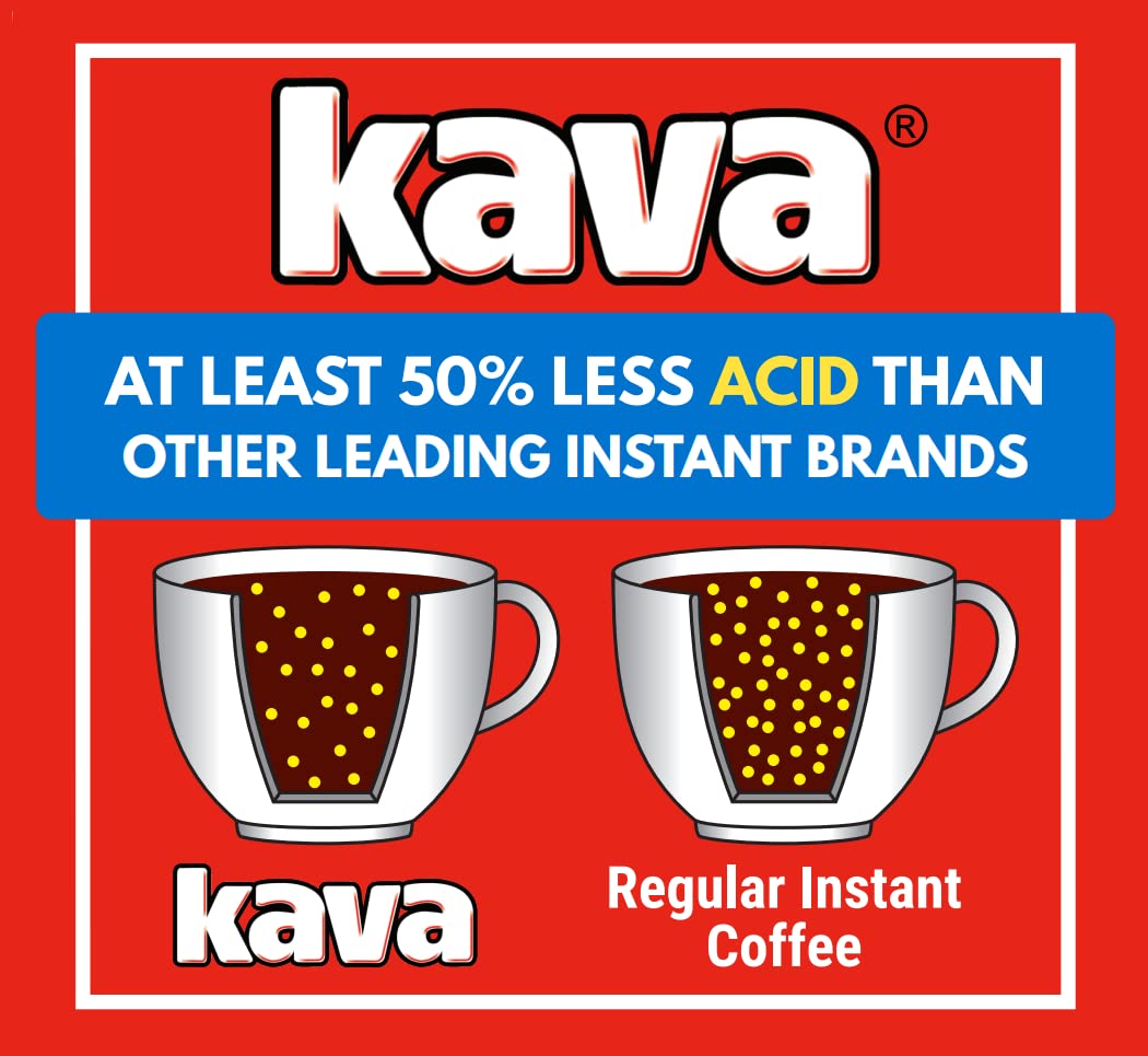 Kava Coffee Low Acid Neutralized Instant Coffee, 4 Ounce (Pack of 3)
