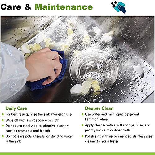 Hykolity 30-inch Undermount Kitchen Sink, 16 Gauge Single Bowl Stainless Steel Kitchen Sink with Strainer & Bottom Grid, 30" x 18" x 9"