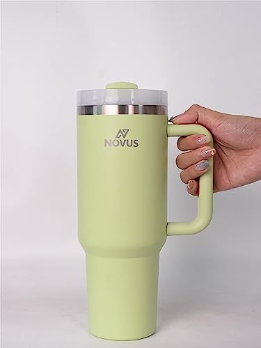 New 40 OZ Quencher H2.0 FlowState Stainless Steel Vacuum Insulated Reusable Tumbler with Straw and Lid for iced/hot Coffee or Tea, Water, Smoothie
