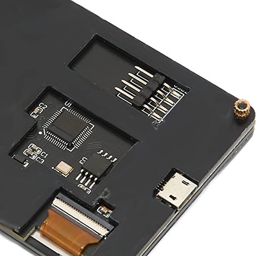 Qinlorgo Mini Monitor Sensor Panel, Computer RAM Monitor Energy Saving Adjustable Brightness 3.5in Multifunctional for Company (with Motherboard Line)