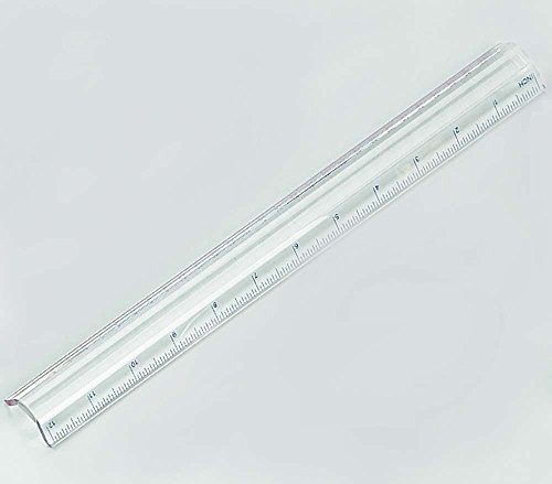 Maximize 12" Acrylic Bar Magnifier Ruler | SAE & Metric Units | Provides 2.5X Magnification | Easily Portable and Great for Magnified Reading While Using Ruler