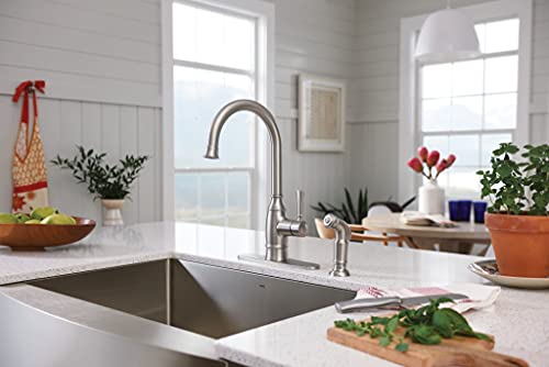 Moen G18121 1800 Series 30-Inch X 21-Inch Stainless Steel 18 Gauge Single Bowl Farmhouse Kitchen Sink