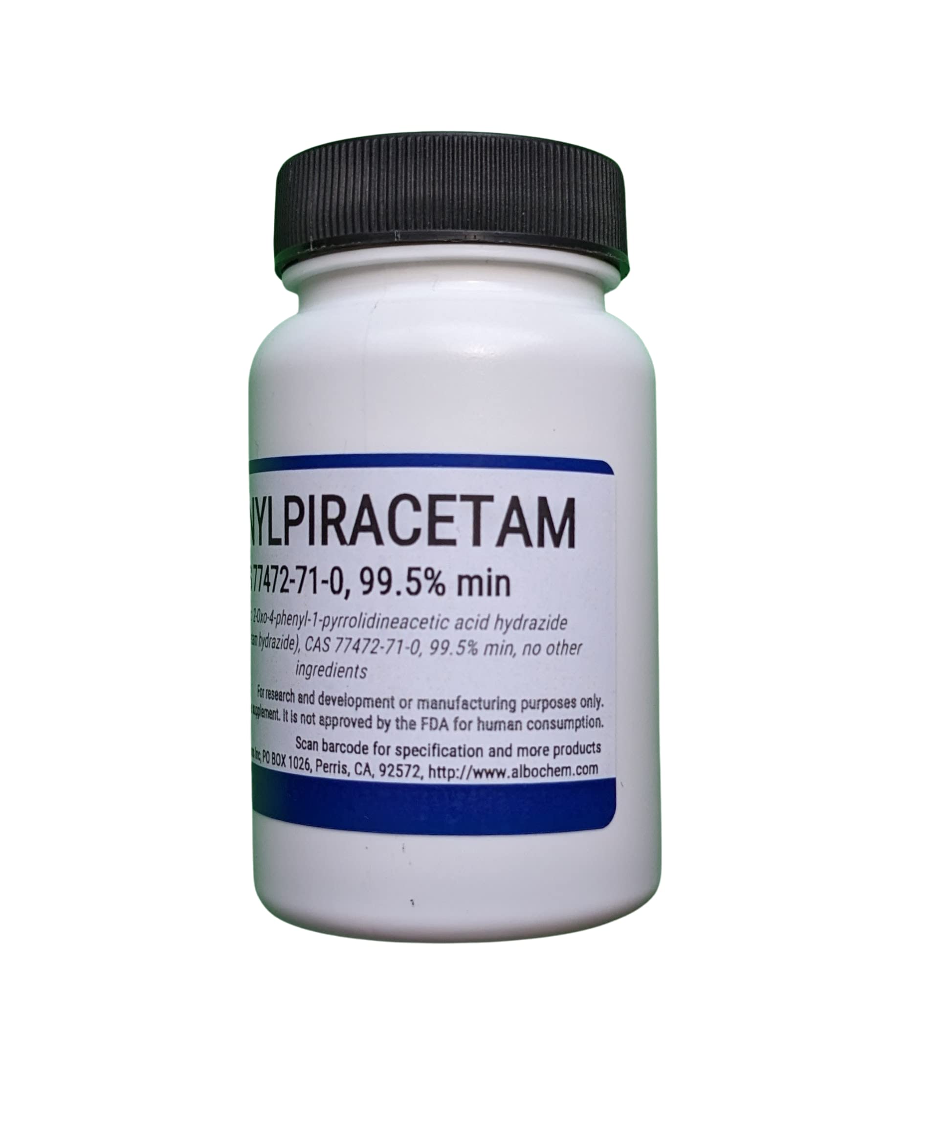 Phenylpiracetam Powder, 25 Grams - Life Science Solutions