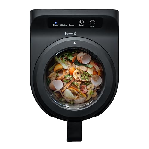 Luma Electric Kitchen Composter, 2.5L Capacity Odorless Countertop Compost Bin with Lid Clear-View Window, Smart Trash Can for Food Disposal, Turn Food Waste into Nutrient-Rich Plant Food