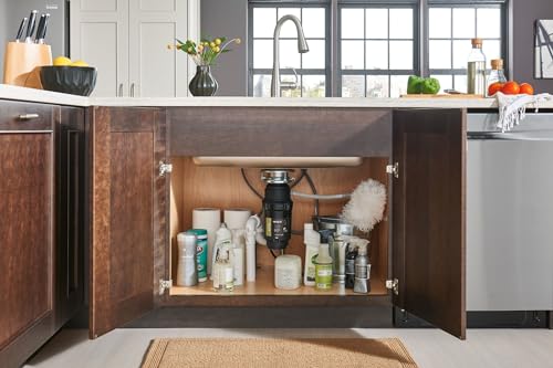 Moen Prep Series Disposer 1/2 Horsepower Continuous Feed Garbage Disposal featuring Fast Track Technology, Power Cord Included, GT50C