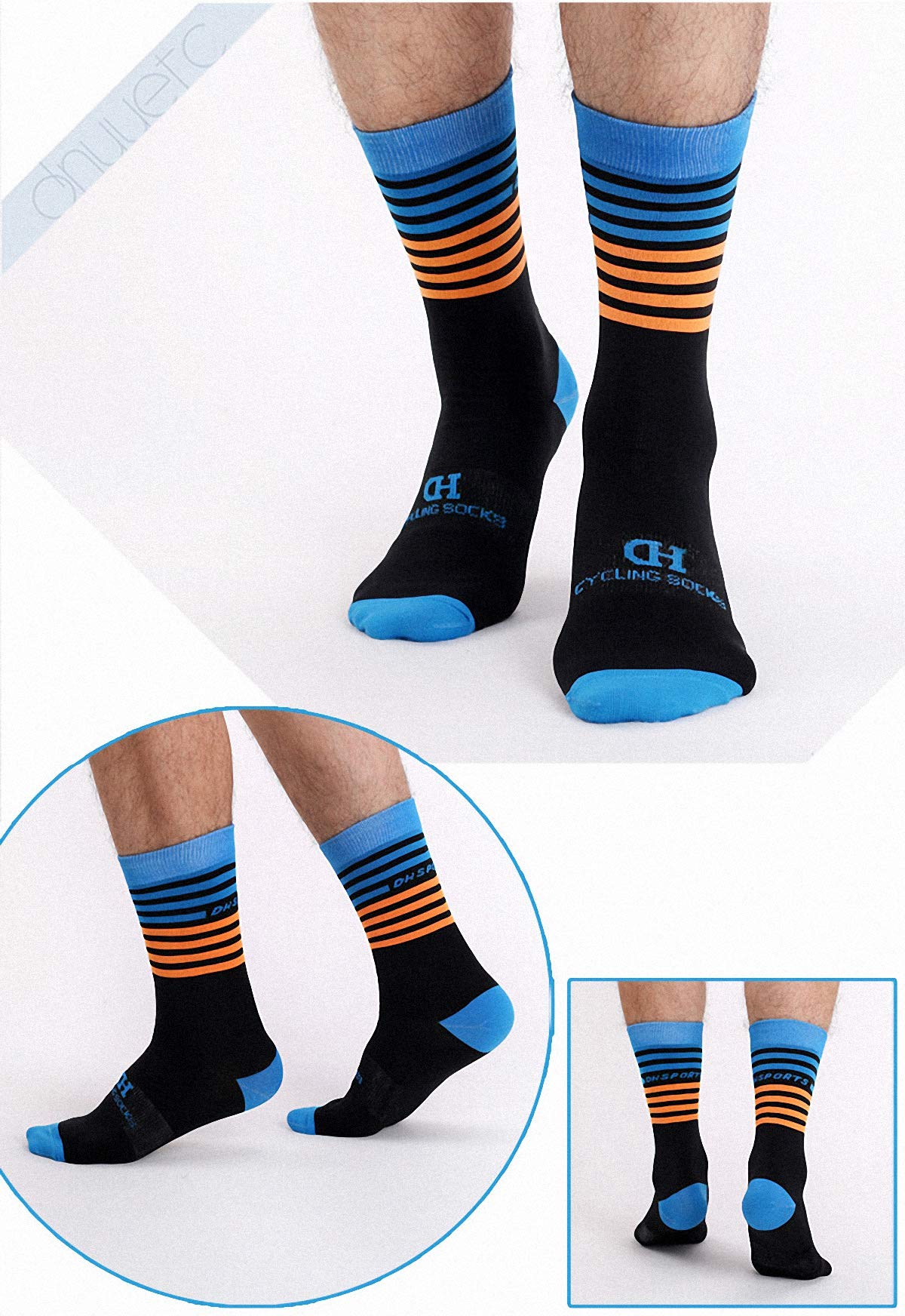 GuaziV Colorful Compression Cycling Socks for Men & Women - Perfect for Hiking, Running, Traveling, and Climbing