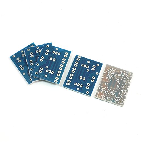 Qtqgoitem 5Pcs 30mmx23mm Music Voice Control 5 LED Melody Light Module PCB Board (model: e0e 34a 50b b18 d08)