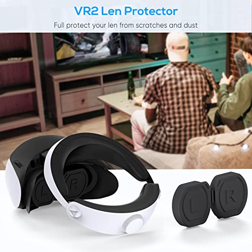 Lens Protector Cover for PS VR2, 2-Pack Silicone Protective Cap for PlayStation VR2 Glasses, Easy to Wash and Air Dry, Dustproof, Anti-Scratch & Anti-Grease, Light Accessories for PlayStation VR2 Lens