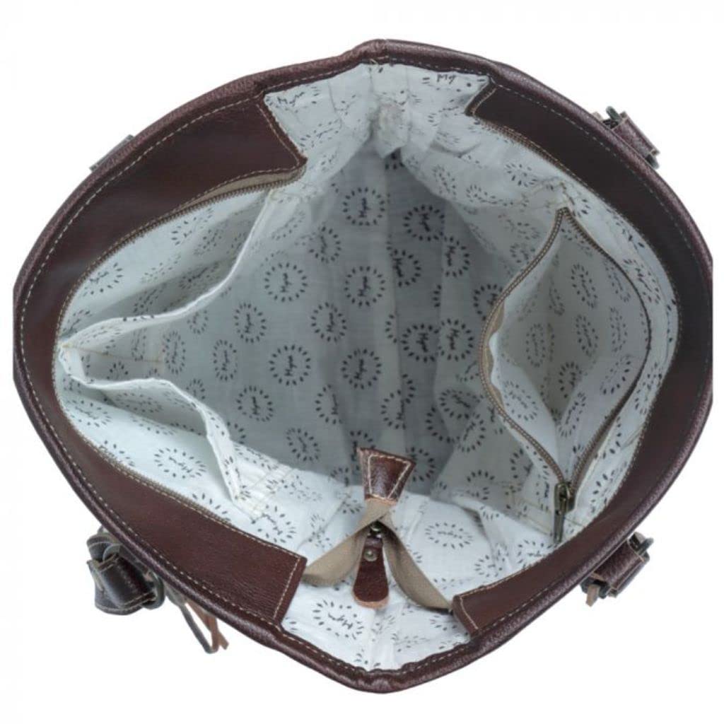 Myra Bag Blue Ripples Leather & Hairon Bag S-3365