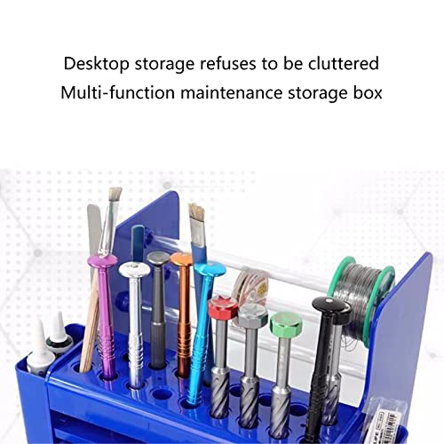 Fiarfiar Multifunctional Desktop Storage Durable High Capacity Easy Maintenance Storage Box Save Space Screwdriver Storage Hole Maintenance Storage