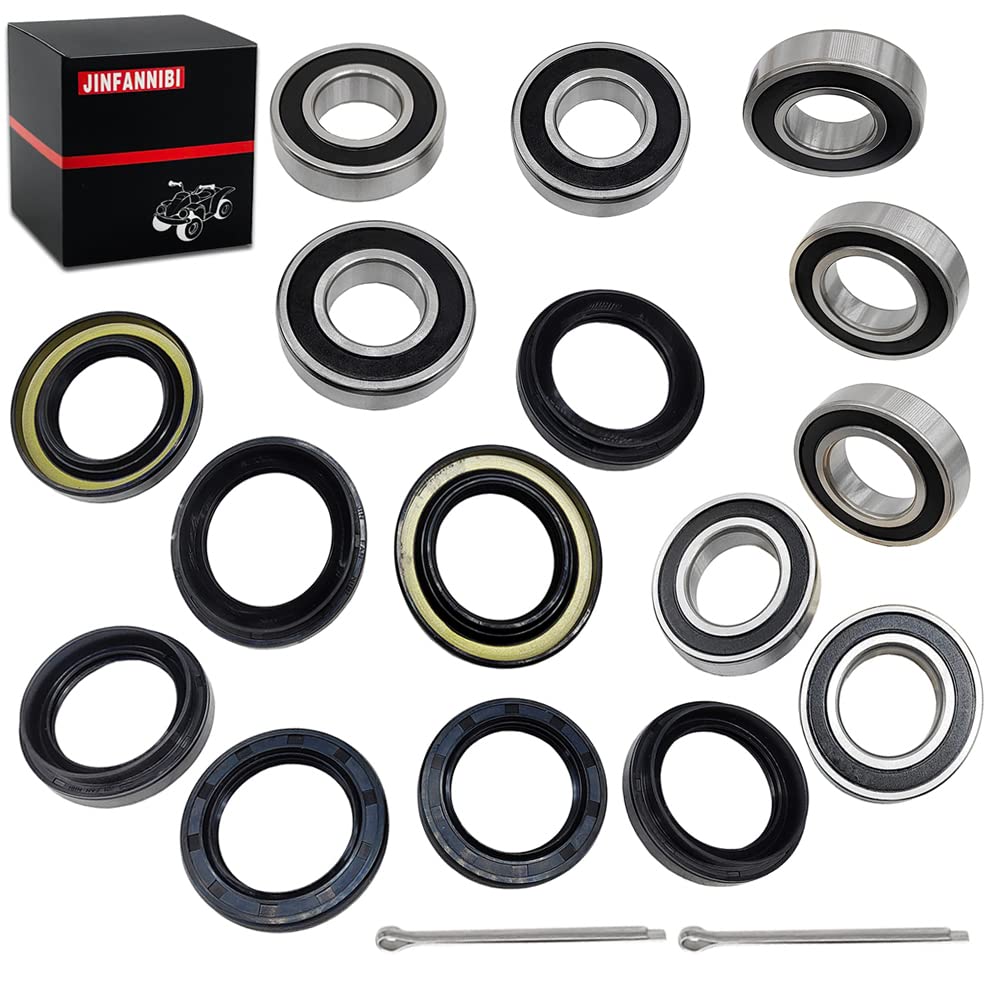 Front and Rear Wheel Bearing Seals Kit for Yamaha Rhino 450 660 700 YXR700F YXR660F YXR450F