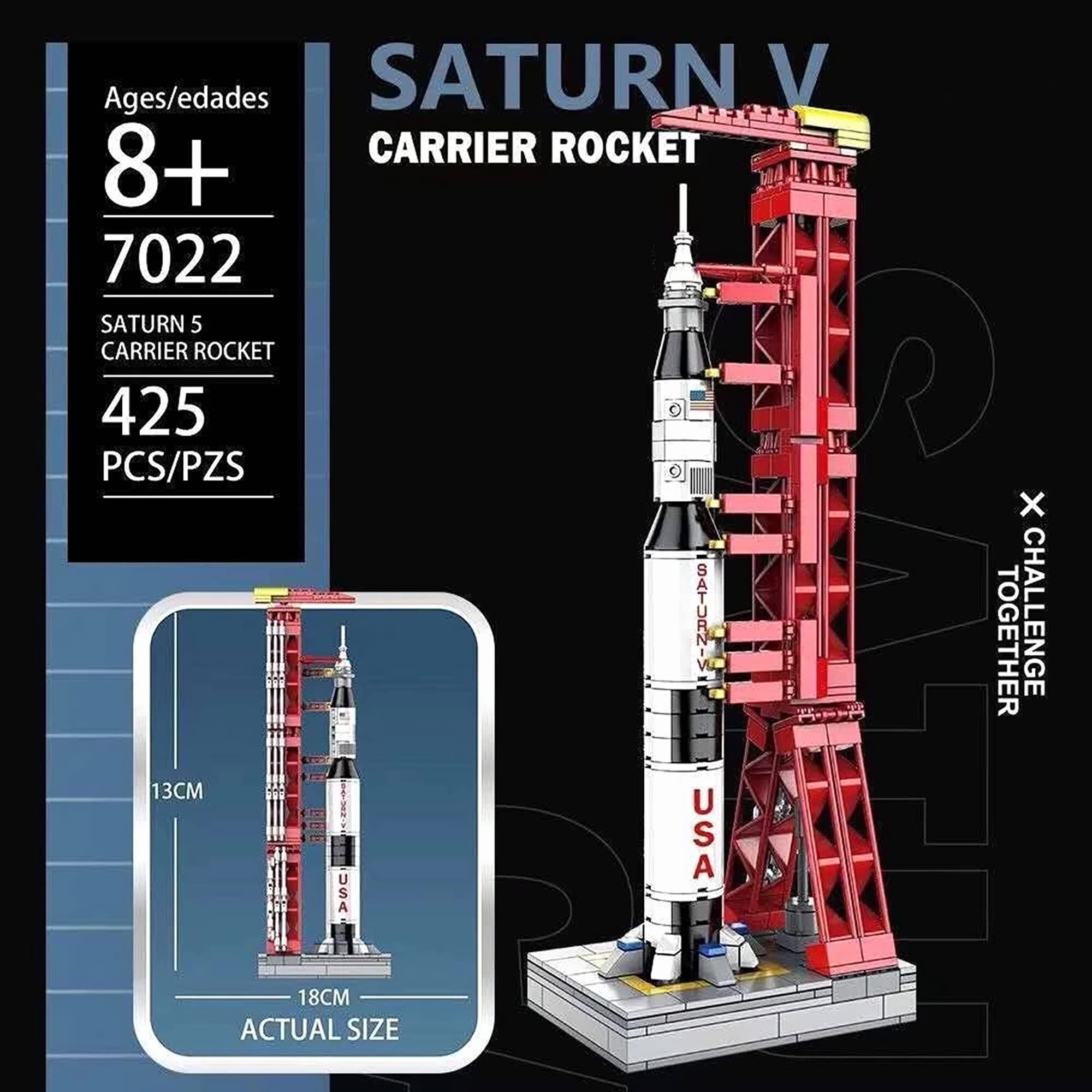 LEQUMOC Rocket in Building Set, (425PCS), for Boy Age 6 + Year Old