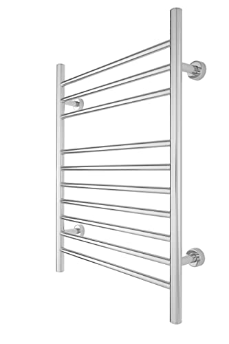 WarmlyYours TW-F10PS-HP Infinity Towel Warmer, Polished, Dual Connection, 10 Bars