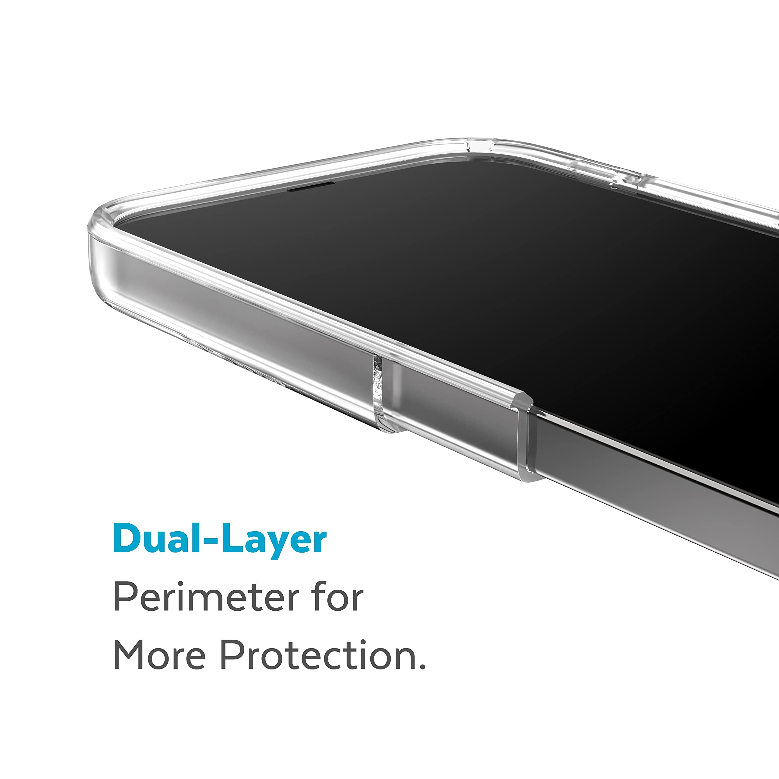 Speck Clear iPhone 14 & iPhone 13 Case - Slim, Built for MagSafe, Scratch Resistant & Drop Protection Clear Phone Case - Anti-Yellowing for 6.1" iPhone 13 & iPhone 14 Case - Dual Layer - GemShell