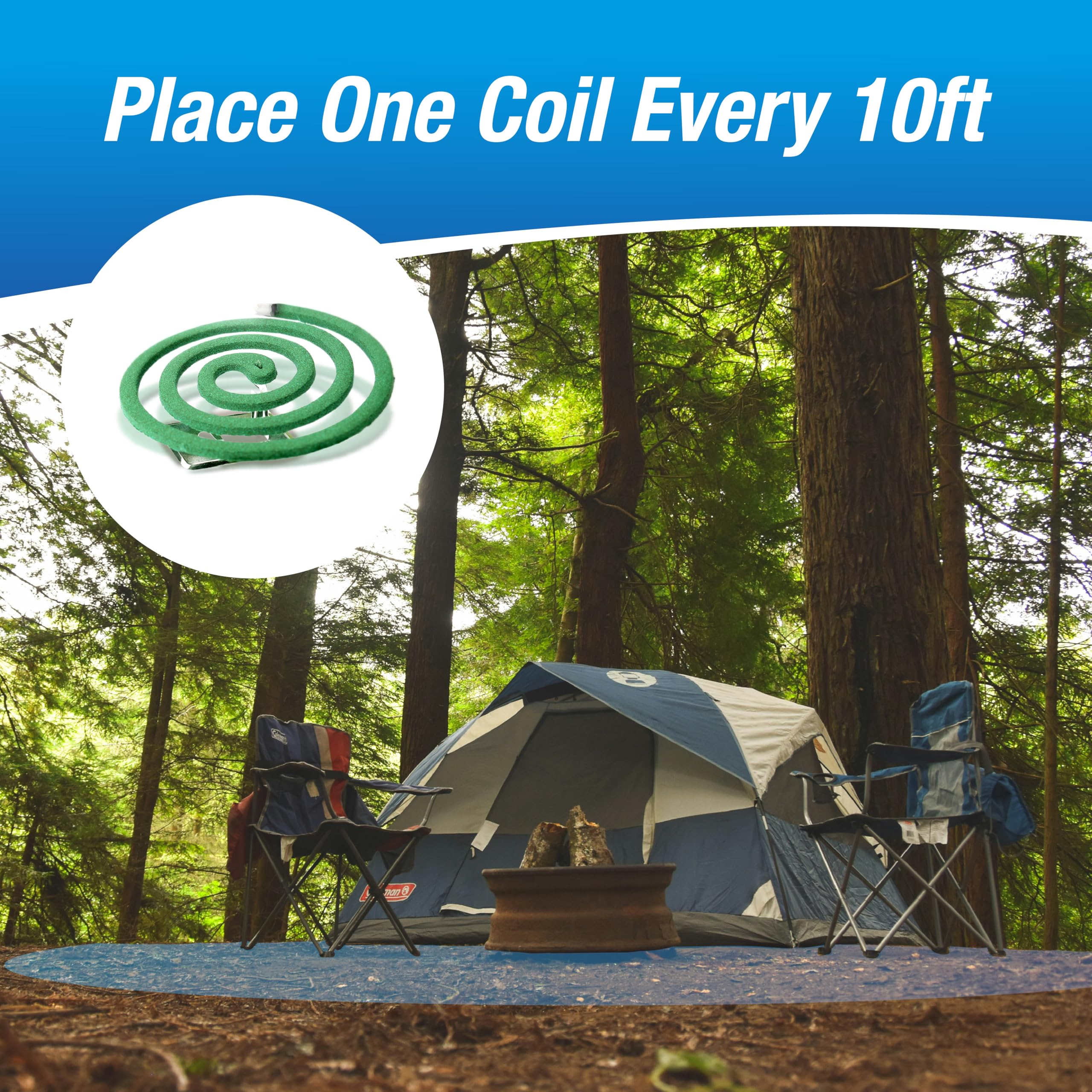 PIC Mosquito Repelling Coils, 10 Count Box, 4 Pack - Italian Coils, Mosquito Repellent for Outdoor Spaces - 40 Coils Total