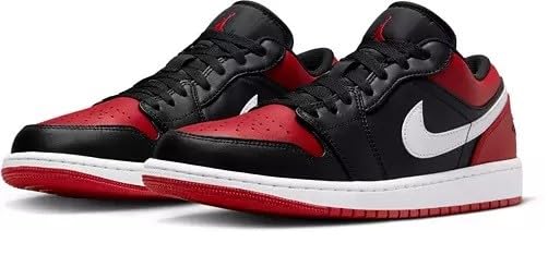 nike Air Jordan 1 Low Men's Shoes Alternate Bred Toe 553558 066 - Size 10.5 White/Black