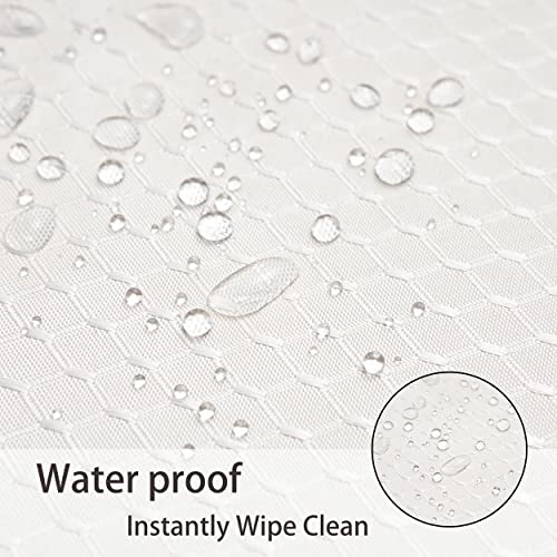 HomeJoy Round Rectangle Table Cloth β Stainproof Waterproof Washable Polyester Oblong Rectangular Tablecloth, Fabric Table Cover for Kitchen Dining Dinner Table (Ivory, 52 X 70 Inch)
