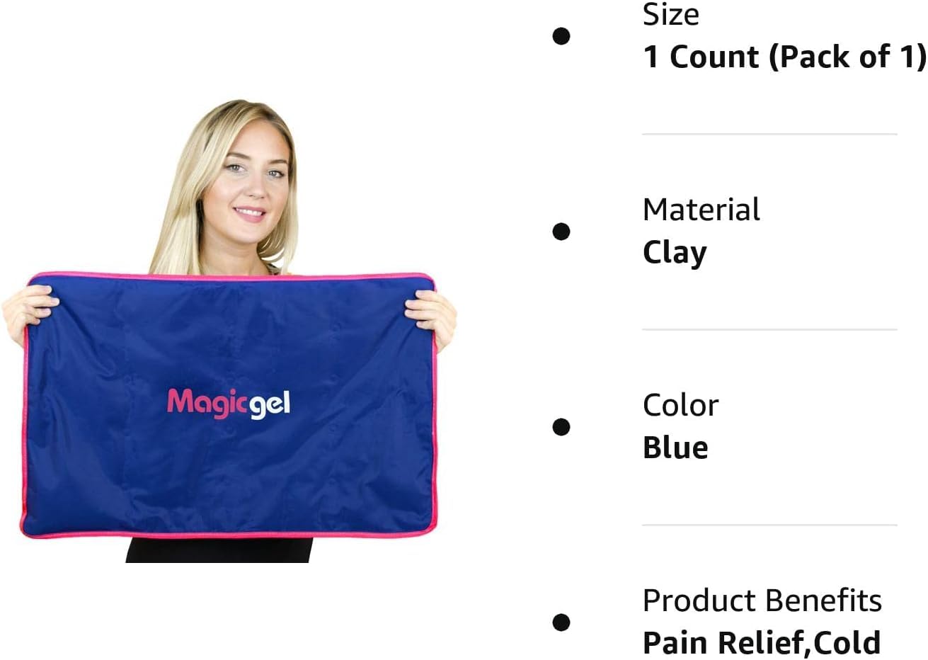 Extra Large & Reusable Ice Pack (15 x 23.5 inches, XL) for Maximum Back and Full Body Pain Relief from Injuries, Swelling, Bruises, Sprains | Ice Blanket for Sleeping & Physical Therapy | By Magic Gel