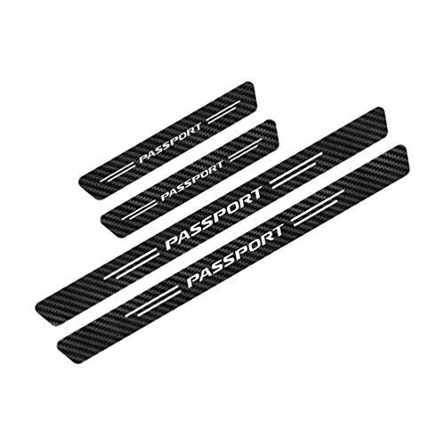 Gsaknc for Honda Passport Carbon Fiber Car Door Sill Protector Sticker Car Threshold Scuff Plate Vinyl Sticker Decor Accessories