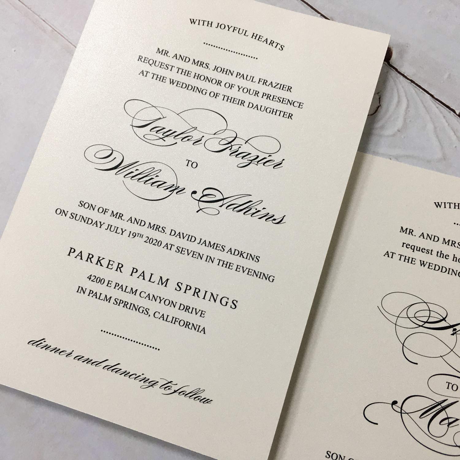 Picky Bride 25pcs 5x7 Wedding Invitations with Envelopes, Laser Cut Lace Hollow with Elegant Ribbons, for Wedding Bridal Shower Engagement Birthday Party Invite, Ivory