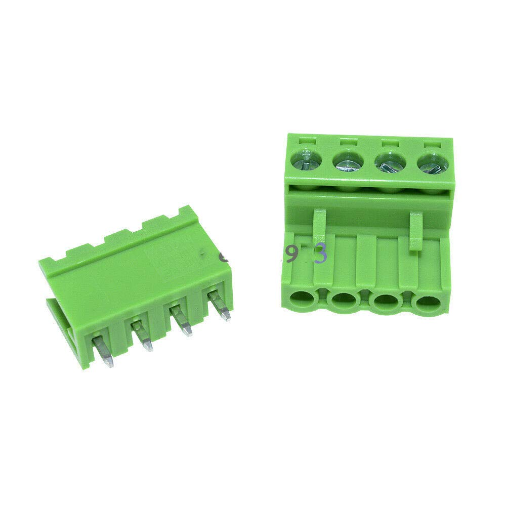 Gump's grocery 5Pcs KF2EDGK KF-4P 4PIN Right Angle Plug-in Terminal Connector 5.08mm Pitch
