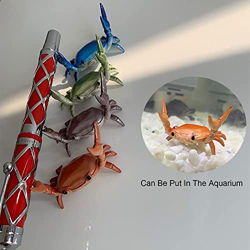 Vuwuma 4PCS New Japanese Creative Cute Crab Pen Holder Weightlifting Crabs Pen Stand Pen Holder for Desk Stationery Gift for Pen Lovers, Shopwindow, Office