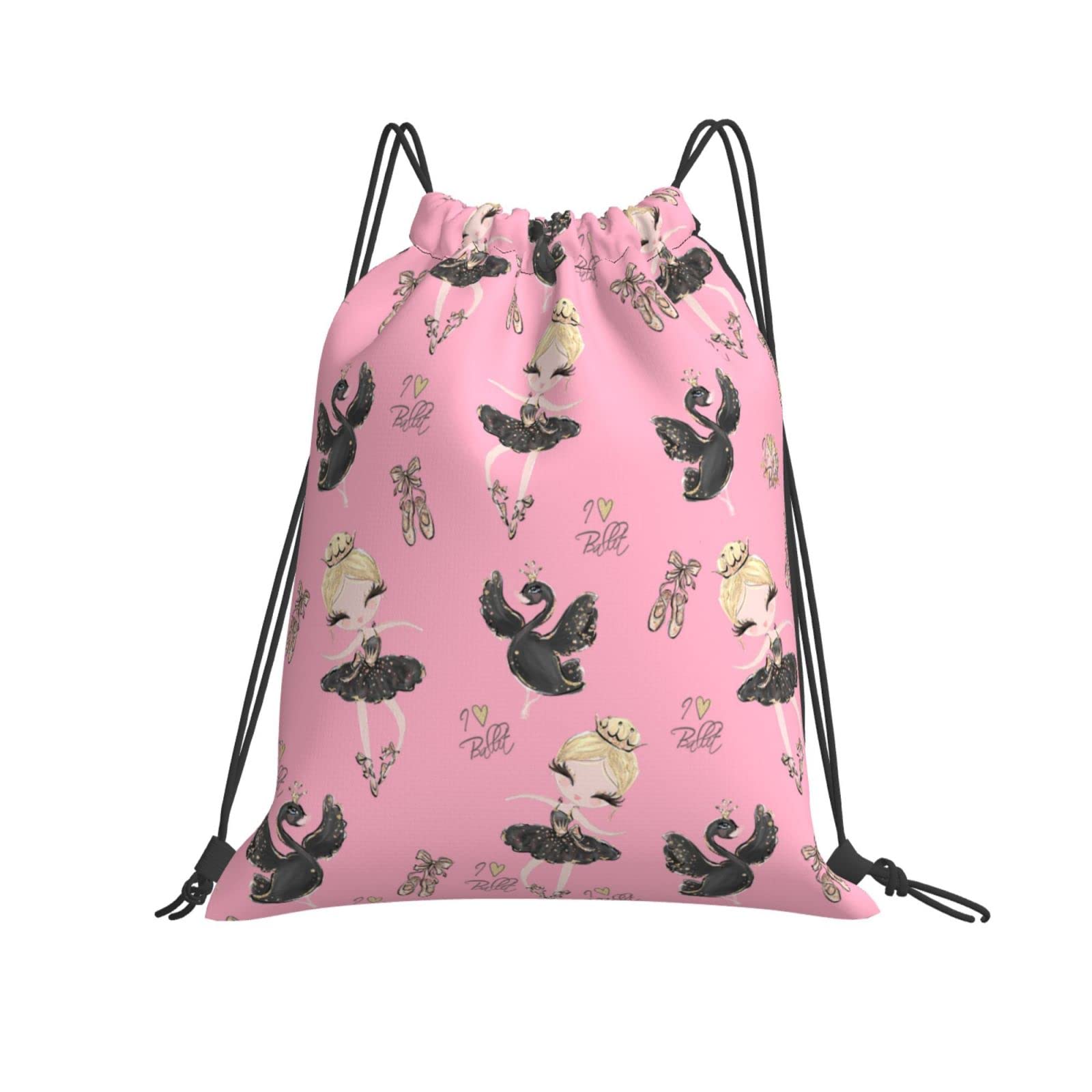 FATTTYCY Ballet Bags Gym Drawstring Stuff Dance Backpack Cinch Sack Gifts For Women