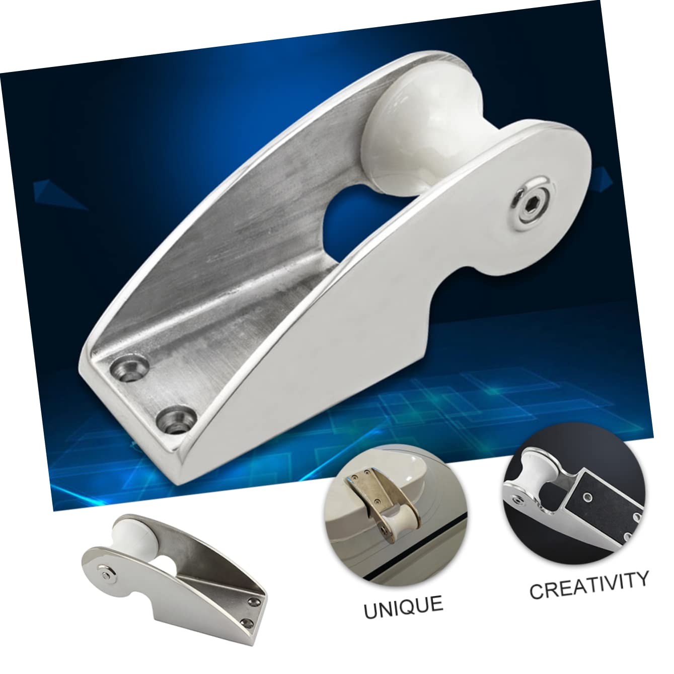 Levemolo Marine Anchor Bracket Bow Anchor Roller Heavy Duty Bow Roller Anchor Rack Roller Boat Anchor Bracket Fishing Sail Accessory Bow Rubber Roller 316 Stainless Steel Chain Guide Yacht