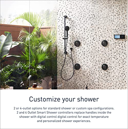Moen Terra Beige Smart Shower 2-Outlet Digital Shower System Controller for Thermostatic Shower Valve, TS3302TB