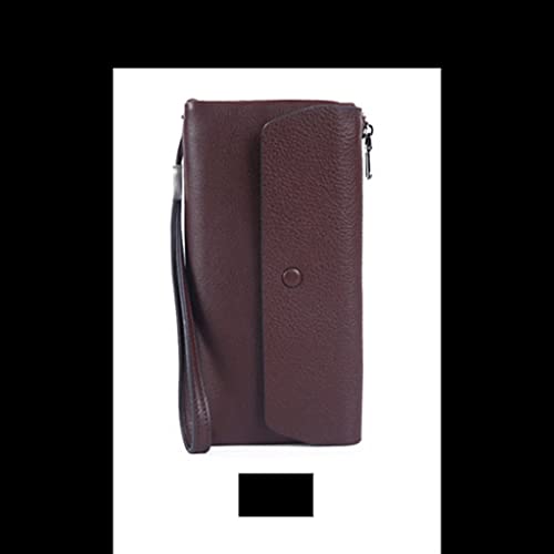 N/A Women's Long top Layer Cowhide Wallet Super Large Capacity Card Slot Men's and Women's Multifunctional Handbag (Color : E, Size : 1)