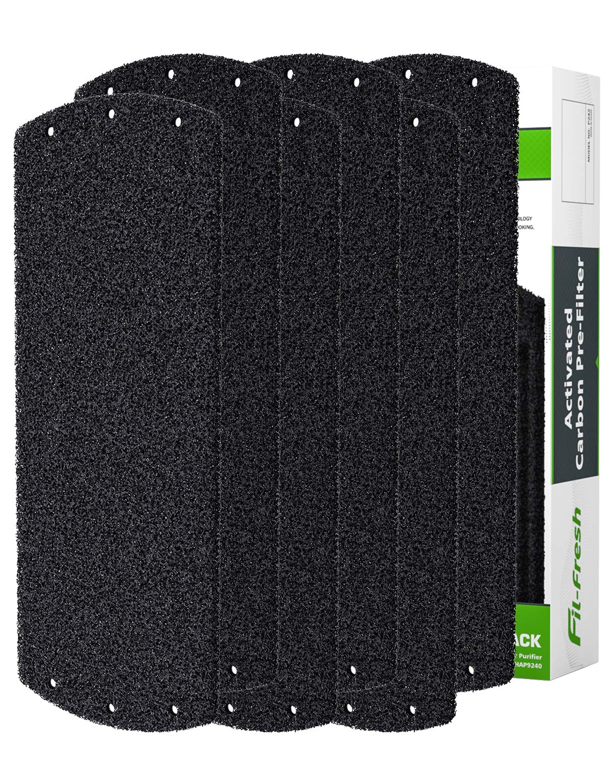 Fil-fresh Pre-Cut Carbon Filter Replacement Compatible with Holmes AER1 HAPF30AT, HAP242-NUC, HAP2400, HAP9240, 6 Packs