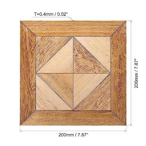 uxcell Peel and Stick Floor Wall Tiles Sticker, 10Pcs 8"x8" Self-Adhesive Wood Grain Floor Stickers Matte Frosted Flooring Tiles for Kitchen Bathroom and Home Decor, Beige