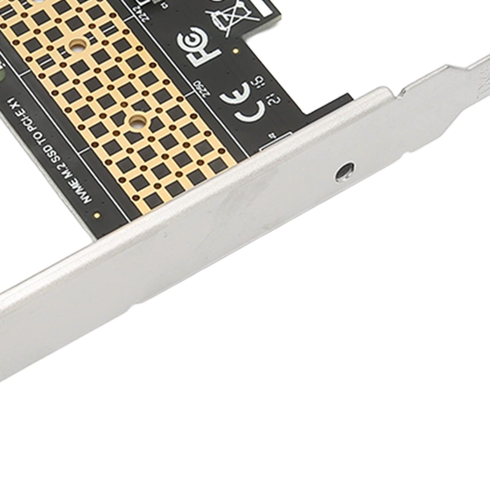 M.2 SSD to PCIe Adapter, Heat Sink NVMe PCIe Adapter 5Gbps Bandwidth PCIe to M.2 SSD Plug and Play for PC