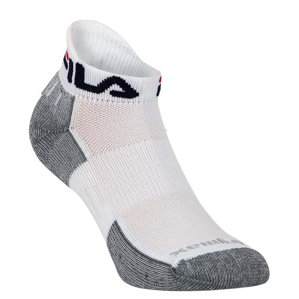 Fila Unisex 3-Pack Super Performance Drymax Low Cut with Tab Socks (Tennis White, Medium)