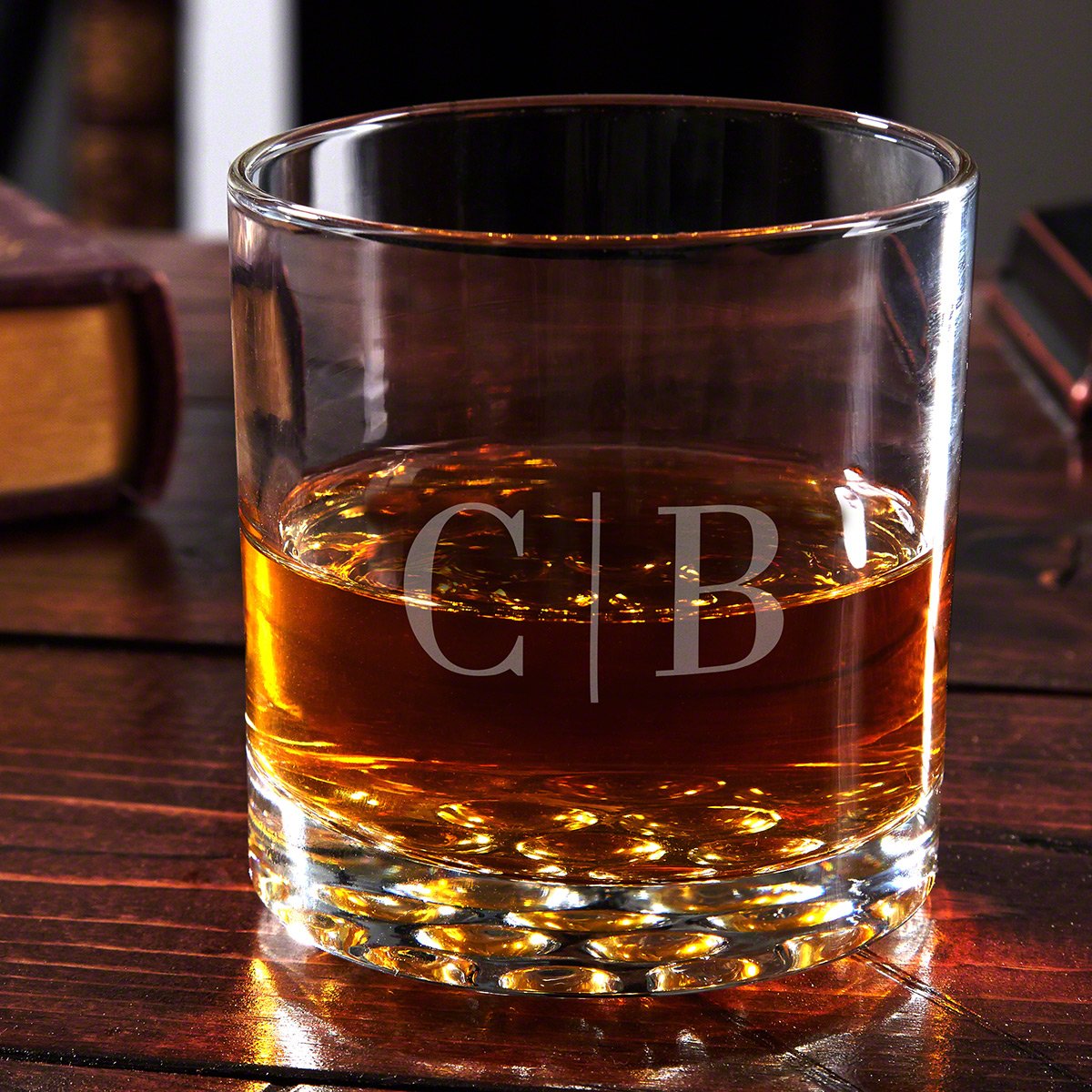 HomeWetBar Quinton Monogram Engraved Whiskey Glass (Personalized Product)