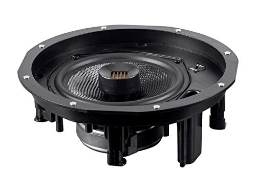 Monoprice 3-Way Carbon Fiber In-Wall Column Speaker - 6.5 Inch, With Ribbon Tweeter, Black - Amber Series
