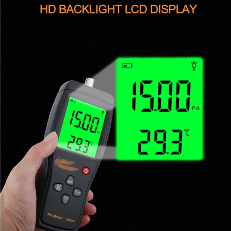 LHLLHL Digital PH Meter Ph Meter PH Tester Smart Sensor 0.00~14.00pH Moistures Measuring Instrument Water PH Acidity Meter