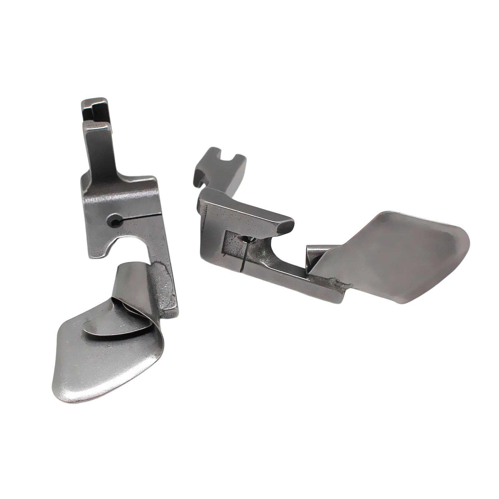 Fbshicung 5 Piece Industrial Curved Scroll Hemmer Foot (3.2mm/4.8mm/6.4mm/8mm/9.5mm) Hem Pull Tube Presser Foot Silk Chiffon Skirt Crimping Presser Foot
