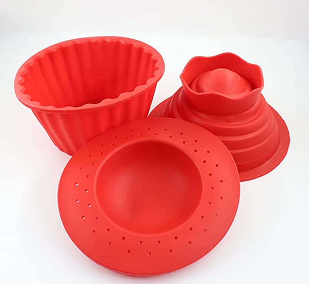 JYNHOOR Giant Cupcake Molds,Dishwasher Safe Big Top Silicone Cupcake Molds,Non-Stick Jumbo Caupcake Bake sets for Easy Cake Decorating and DIY Bake tools(3 pack)