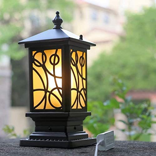 GPPZM Solar Lights, Column Headlights Outdoor Garden Lights Home Waterproof European Style