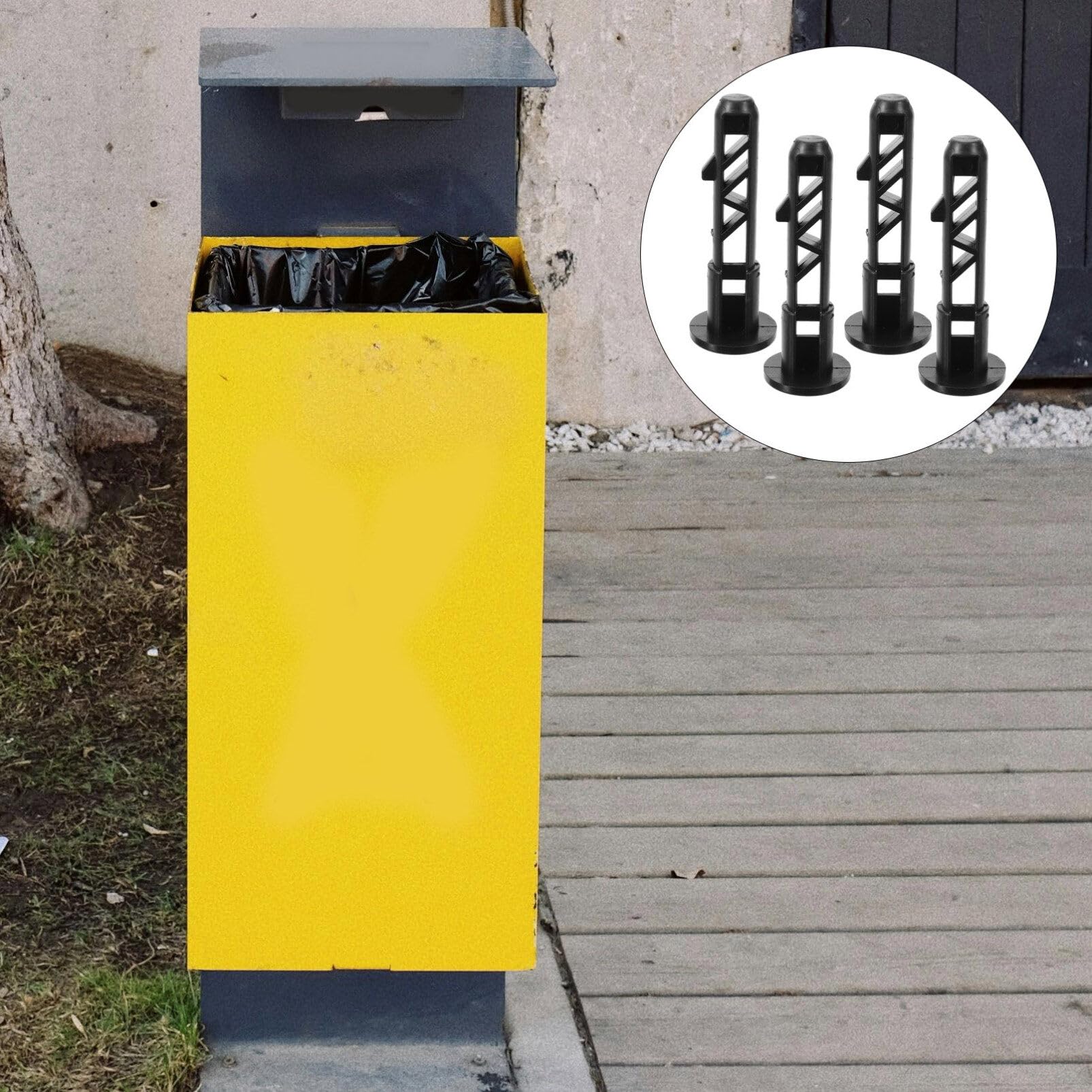 PartyKindom 4pcs Trash Can Latch Dustbin Lid Latch Wheelie Trash Hinges Garbage Can Latches Trash Bins Accessories Dust Bin Hinge Pin Wheelie Bin Lid Pin Trash Can Lock Trash Bin Latch Plastic