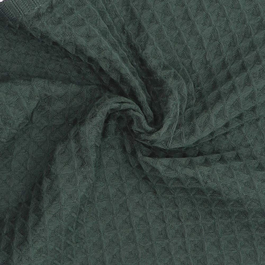 GQZLUCK 100% Natural Cotton Kitchen Towels Dish Towels Classic Waffle Weave Dish Cloths, Soft Ultra Absorbent Kitchen Hand Towel, Fast Drying Lightweight Washcloth, Set of 6 (Blackish Green)