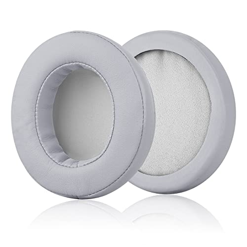 JECOBB Replacement Ear Cushion Cover with Protein Leather & Memory Foam for Razer Kraken X, Kraken X Ultralight, Kraken X Lite Headphone ONLY β Oval ( Grey )