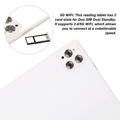 Reading Tablet PC for Android11,10 Inch IPS HD Tablet for Office School Home,8GB RAM 128GB ROM Octa Core CPU Dual Band WiFi,Dual Camera,BT,8000mAh,EU Plug. (US Plug)