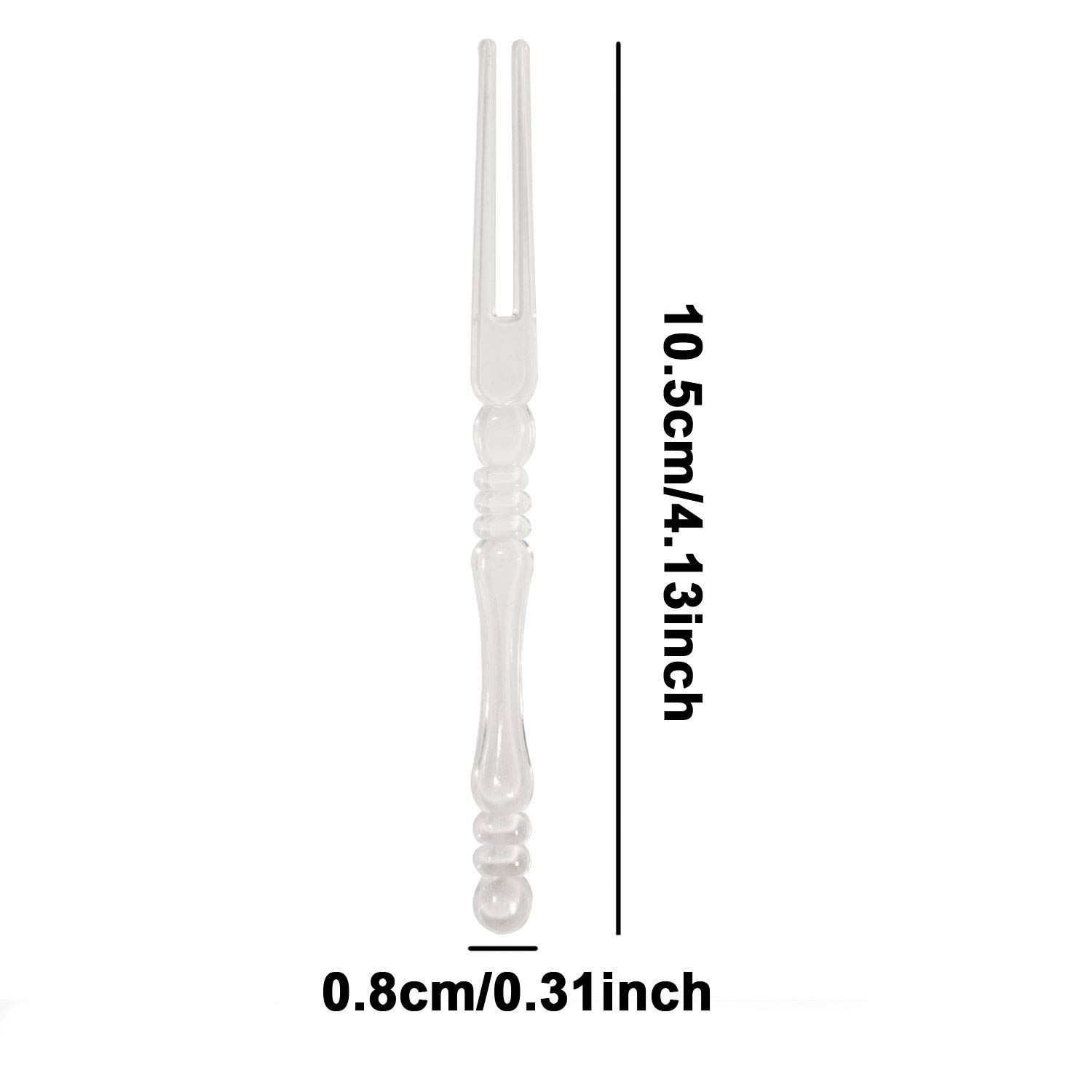Honbay 240PCS Disposable Plastic Fruit Mini Cake Forks Cocktail Picks Tasting Appetizer Forks for Home Bar Party