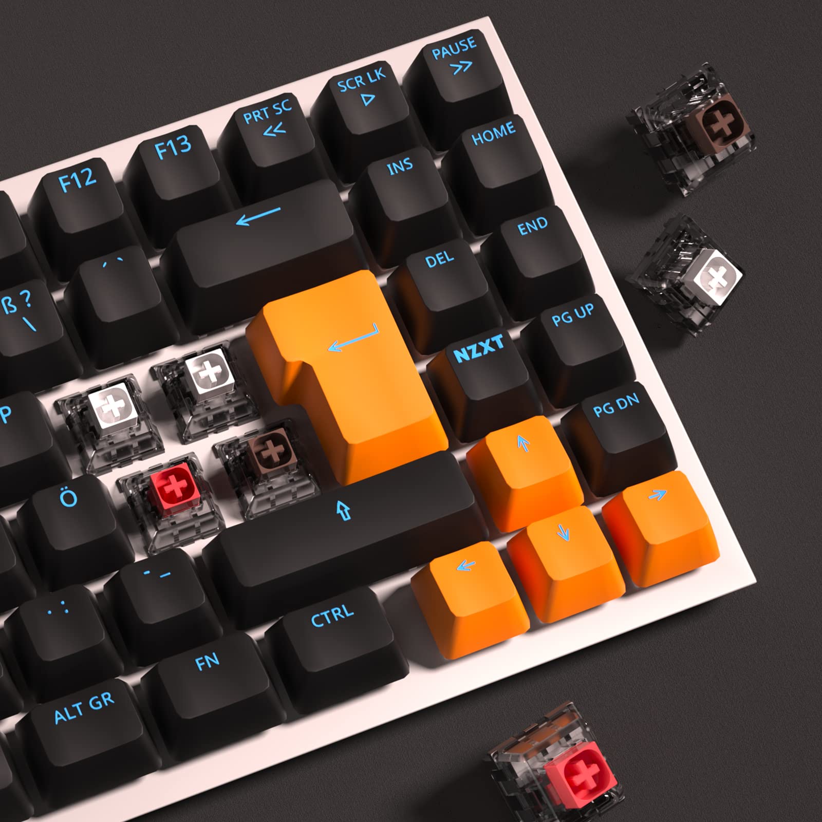 KAILH Box White Brown Red V2 5 Pin Mechanical Switches for Gaming Keyboard Clicky Tactile Linear (110pcs, Box V2 Brown)