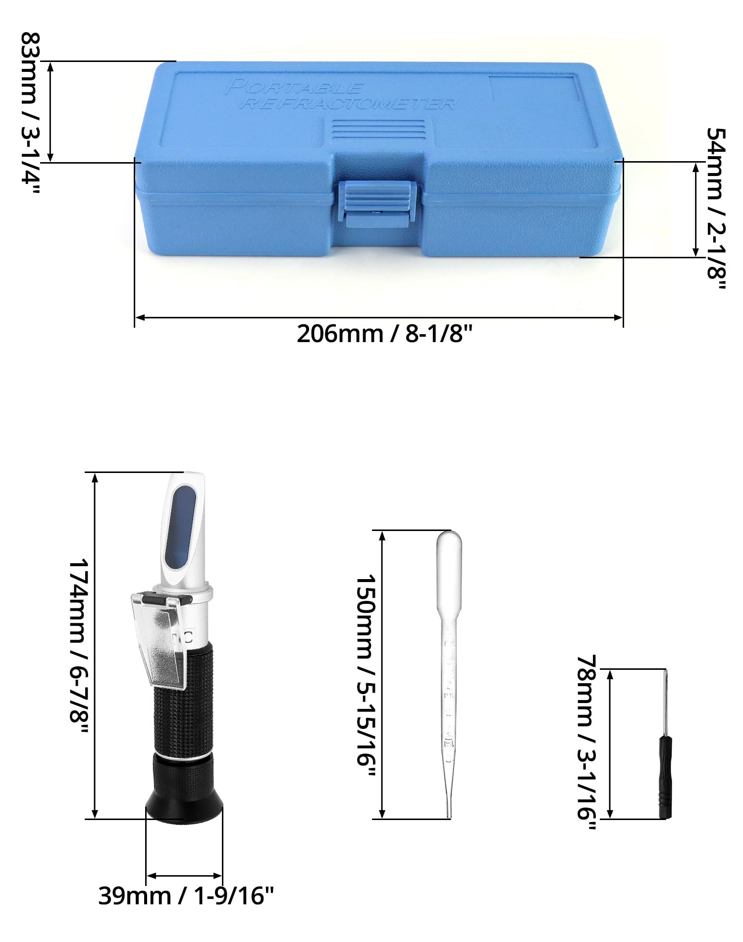 QWORK Beekeeper Refractometer with Automatic Temperature Compensation, Brix 0-32%, Hand Refractometer for Fruit Juice Beer Jam